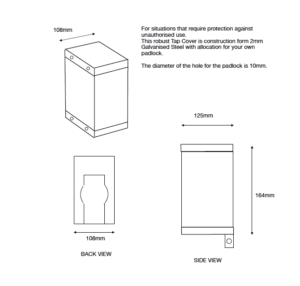 Security Tap Cover - Tap Boxes